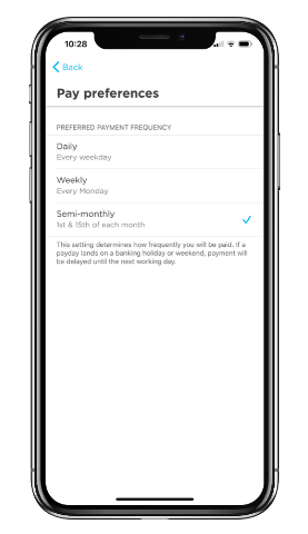 Pay Your Way - Pay Preferences