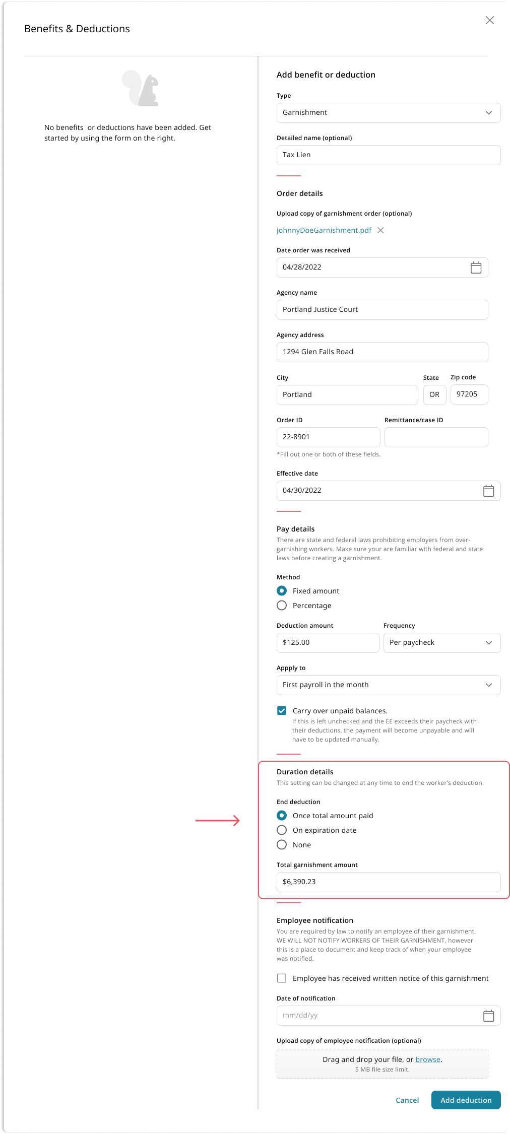 how-to-create-a-garnishment-deduction-with-a-lump-sum-cap