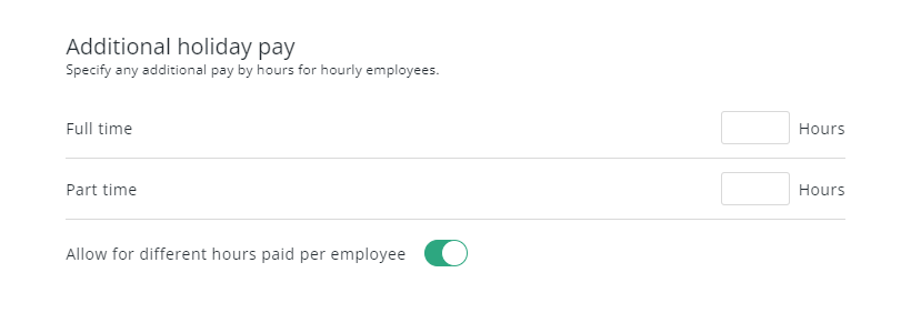 Holiday policy support