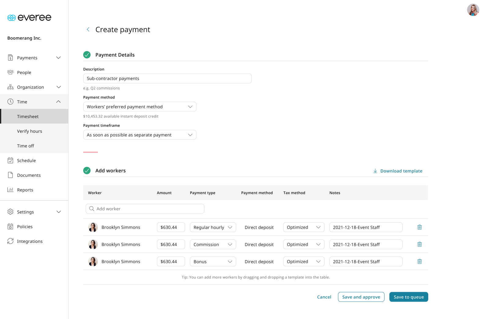 How to create a payment