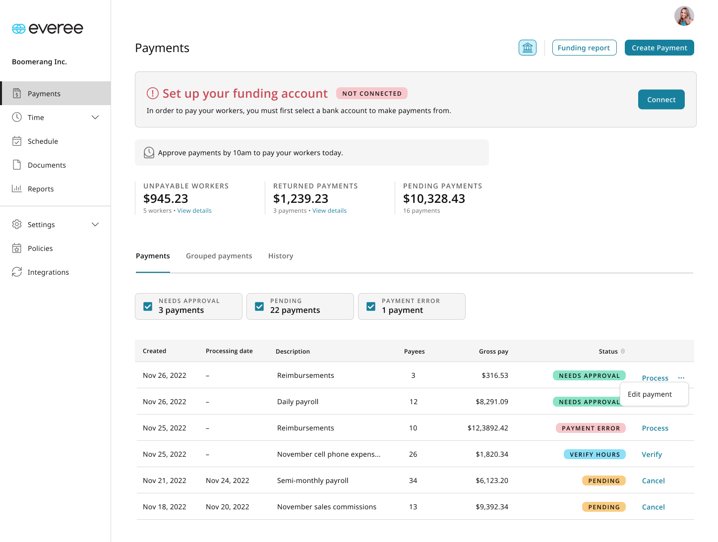 Understanding funding account connection