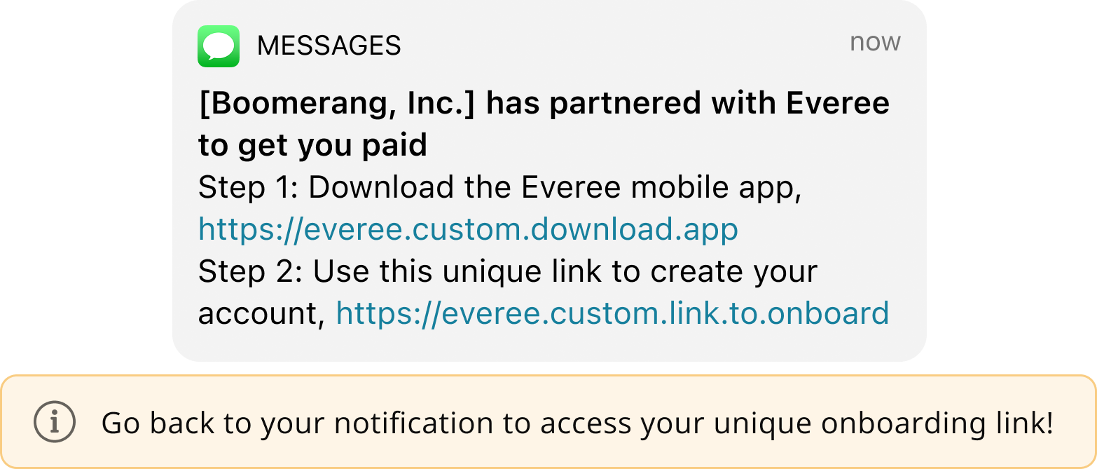 Worker onboarding using the Everee mobile app